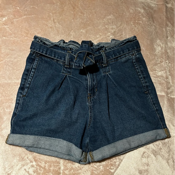 a.n.a | Shorts | Ana Paper Bag Belted Blue A New Approach High Rise ...